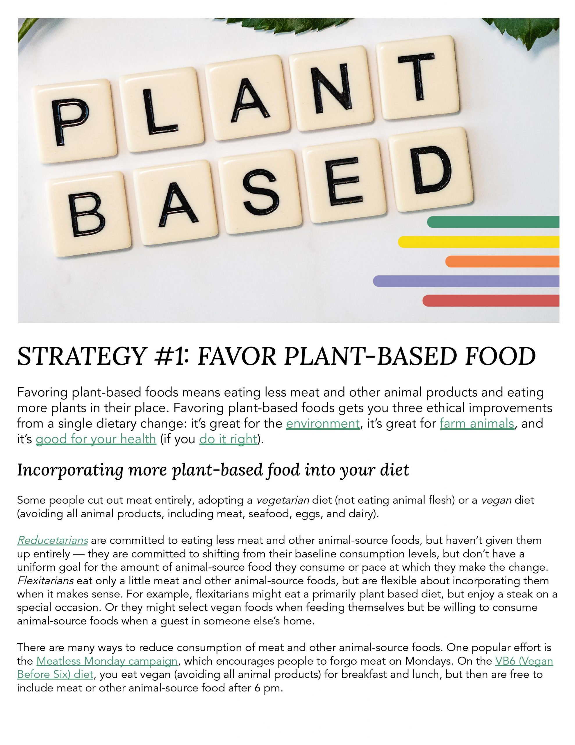 Strategy #1: Favor Plant-Based Food - Johns Hopkins Berman Institute of ...
