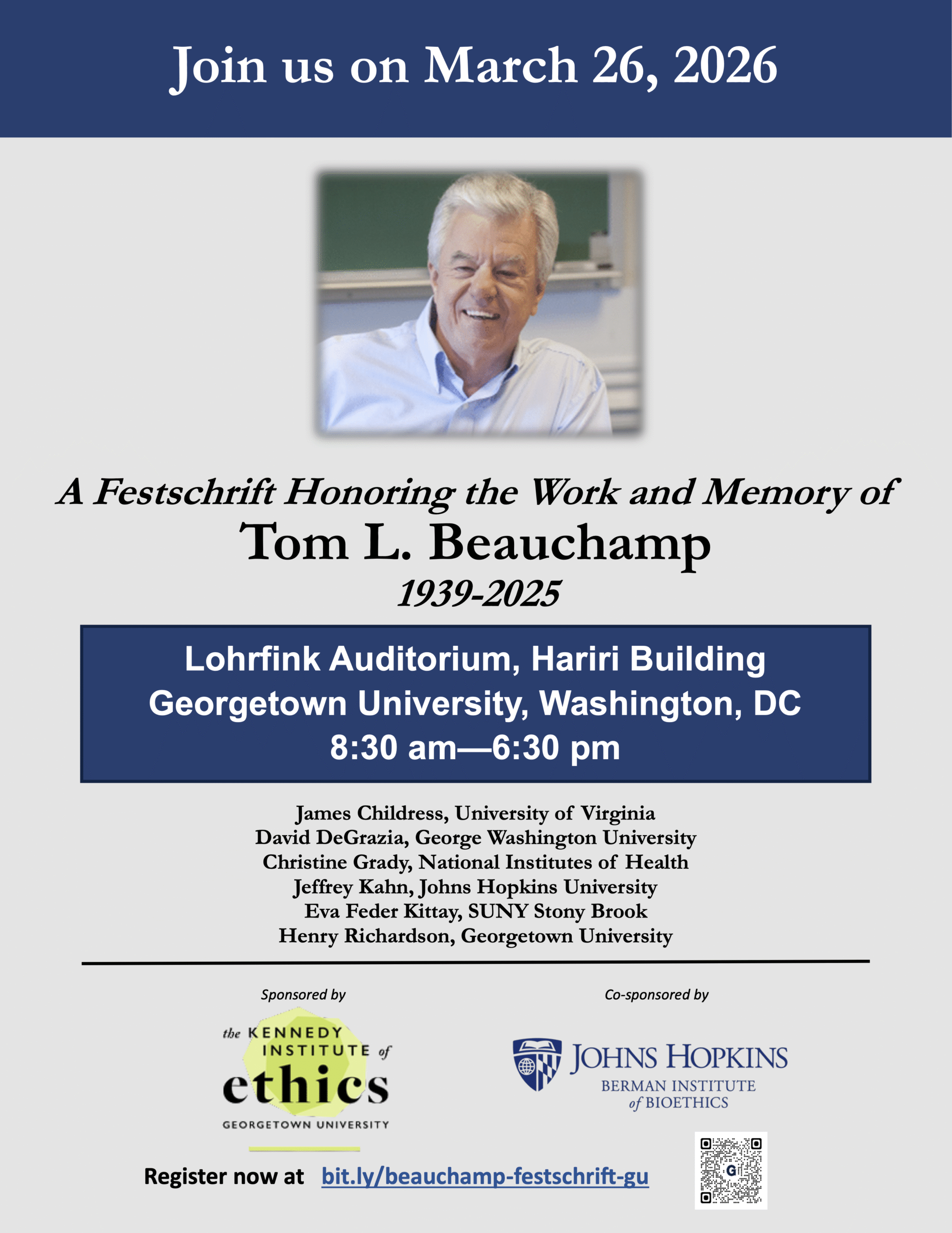 A Festschrift Honoring the Work and Memory of Tom L. Beauchamp (1939 ...